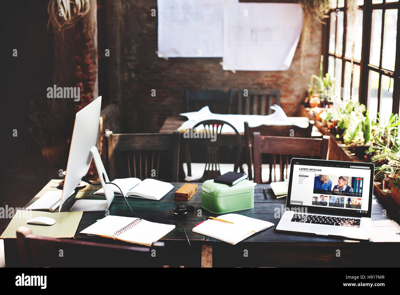 Home Office Design Workspace Room Concept Stock Photo - Alamy