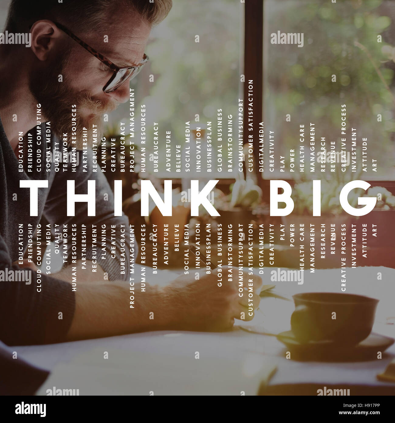 Think Big Faith Attitude Inspiration Optimism Concept Stock Photo - Alamy