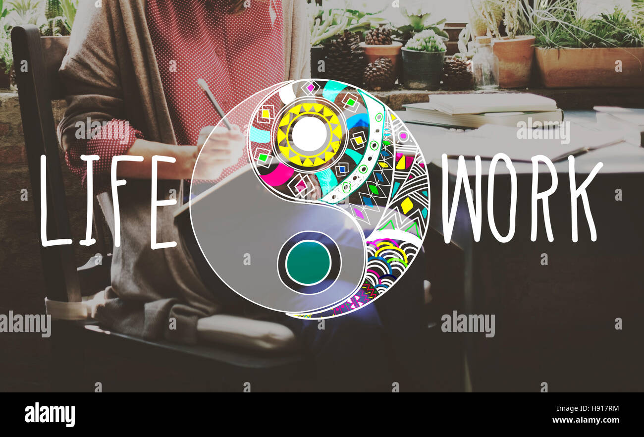 Life Work Balance Stability Wellbeing Concept Stock Photo - Alamy