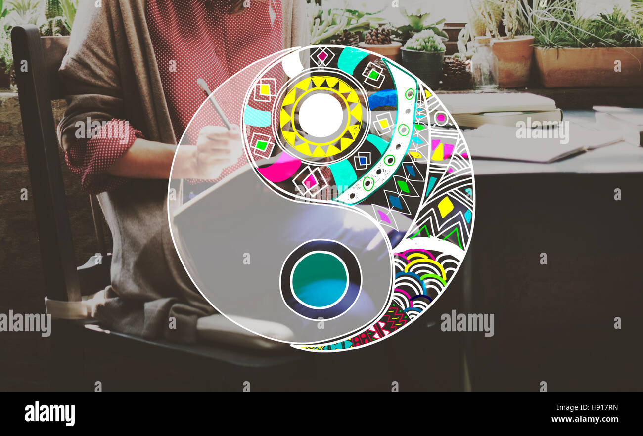 Yin Yang Balance Religion Traditional Nature Concept Stock Photo - Alamy