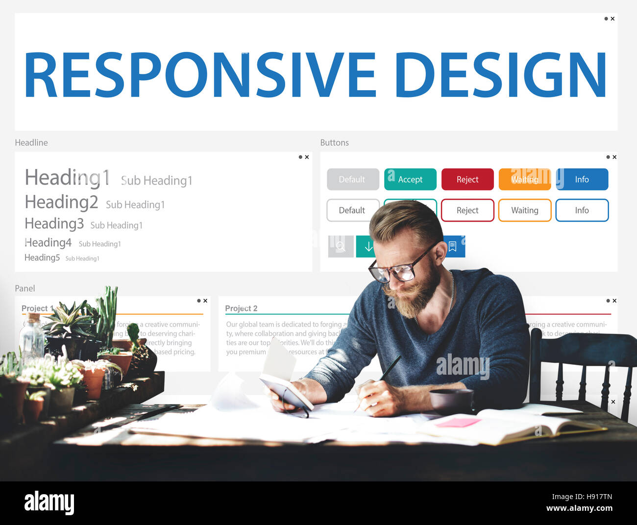 Creative Sample Website Design Template Concept Stock Photo - Alamy