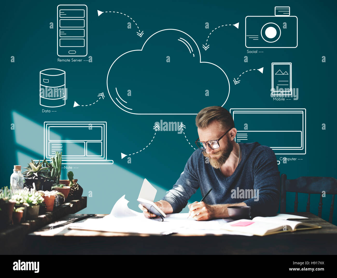 Cloud Transfer Data Connection Network Concept Stock Photo - Alamy