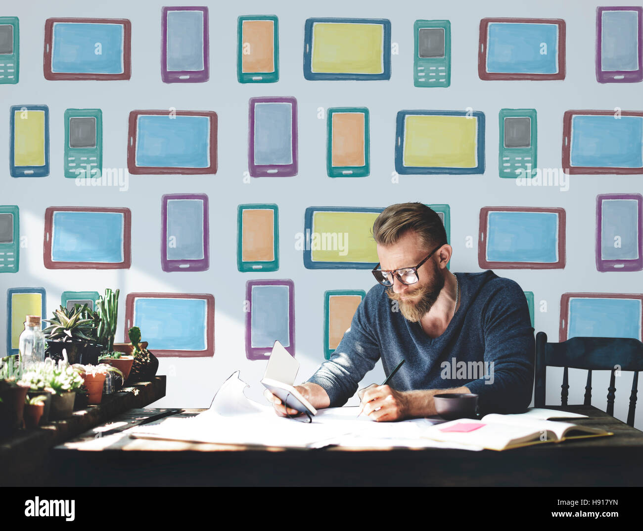 Digital Devices Technology Graphics Connection Concept Stock Photo - Alamy