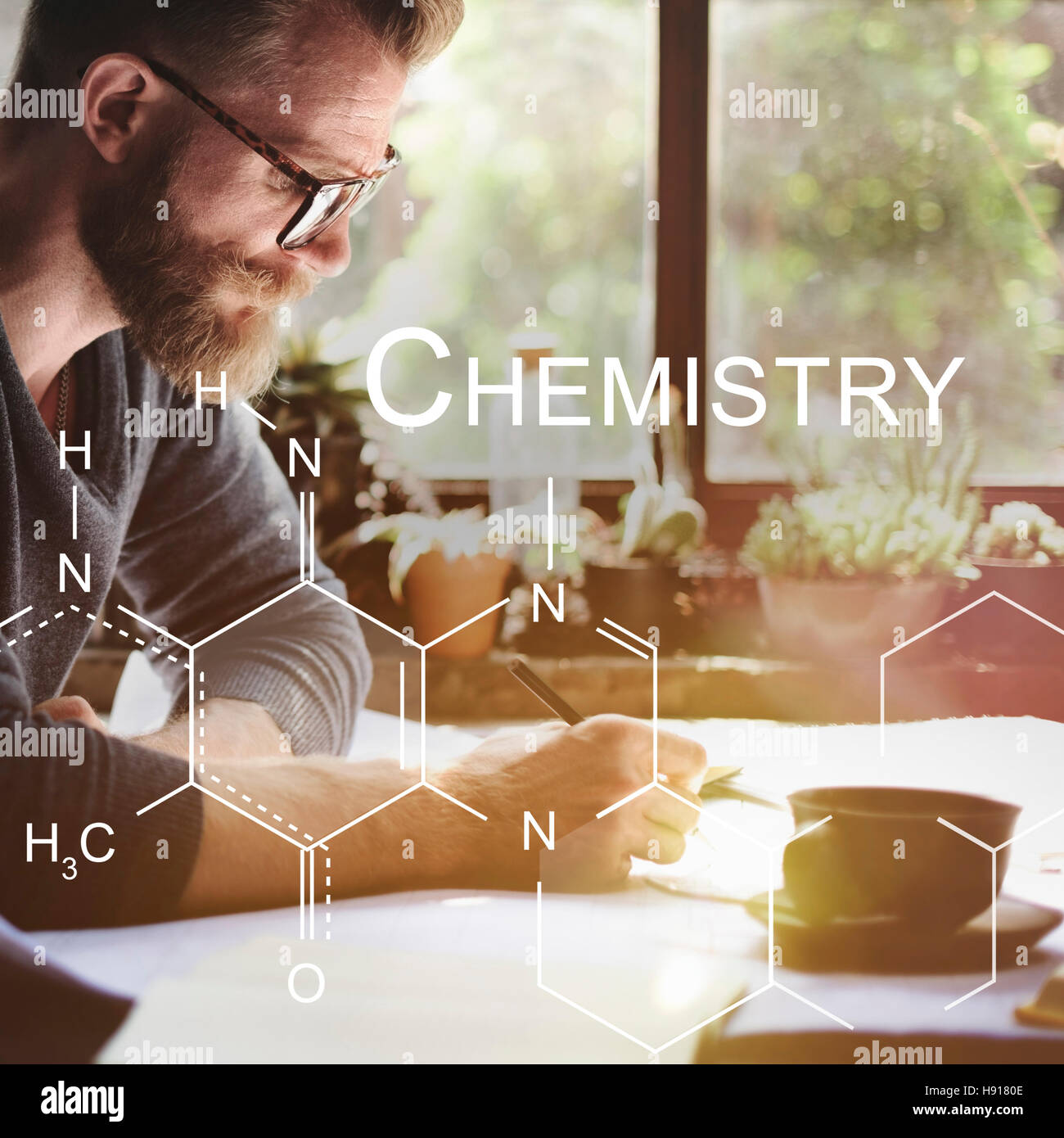 Chemistry Science Experiment Formula Concept Stock Photo - Alamy