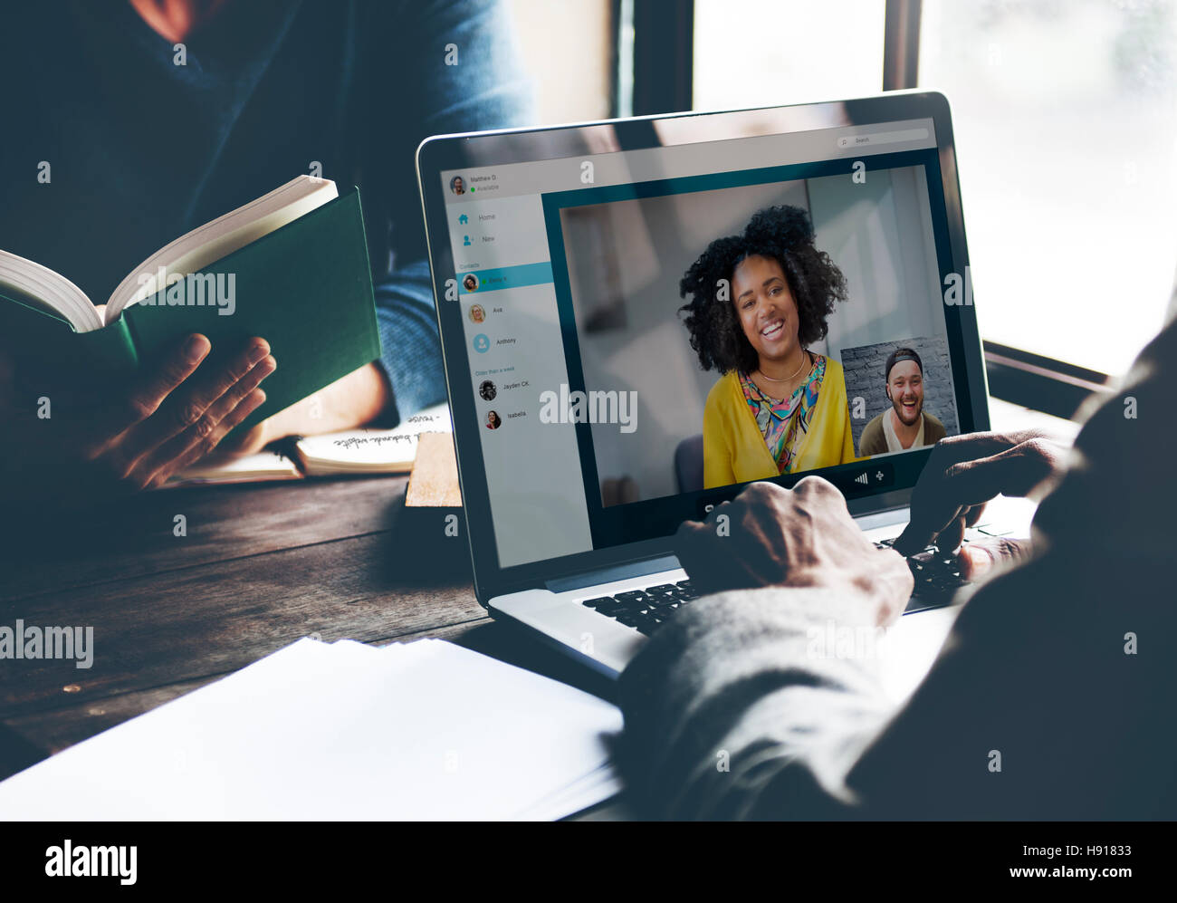 Video Call Facetime Chatting Communication Concept Stock Photo - Alamy