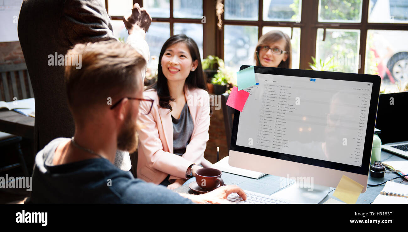 Conference Connection Communication Corporate Concept Stock Photo - Alamy