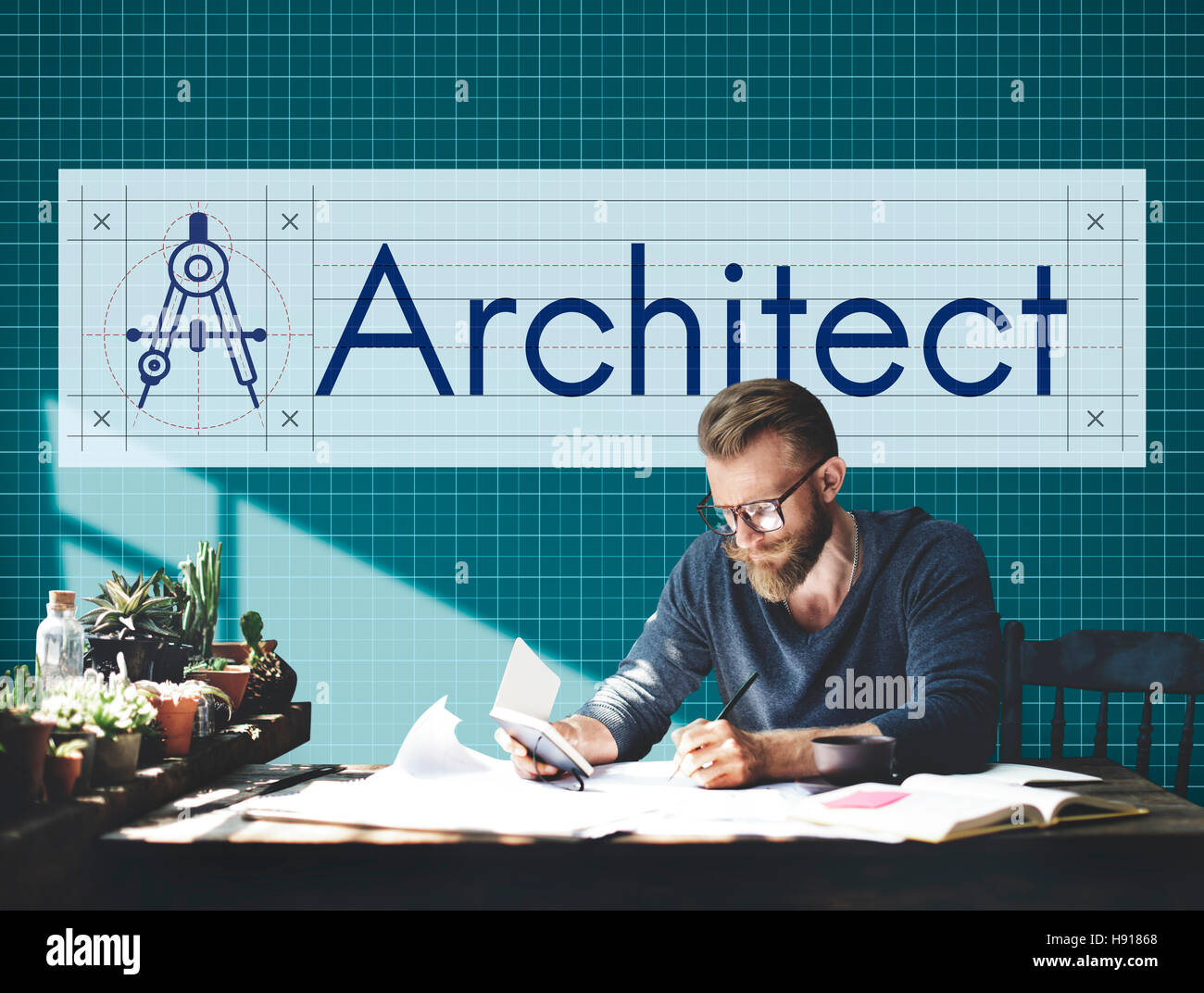 Architect Architecture Compass Construction Concept Stock Photo - Alamy