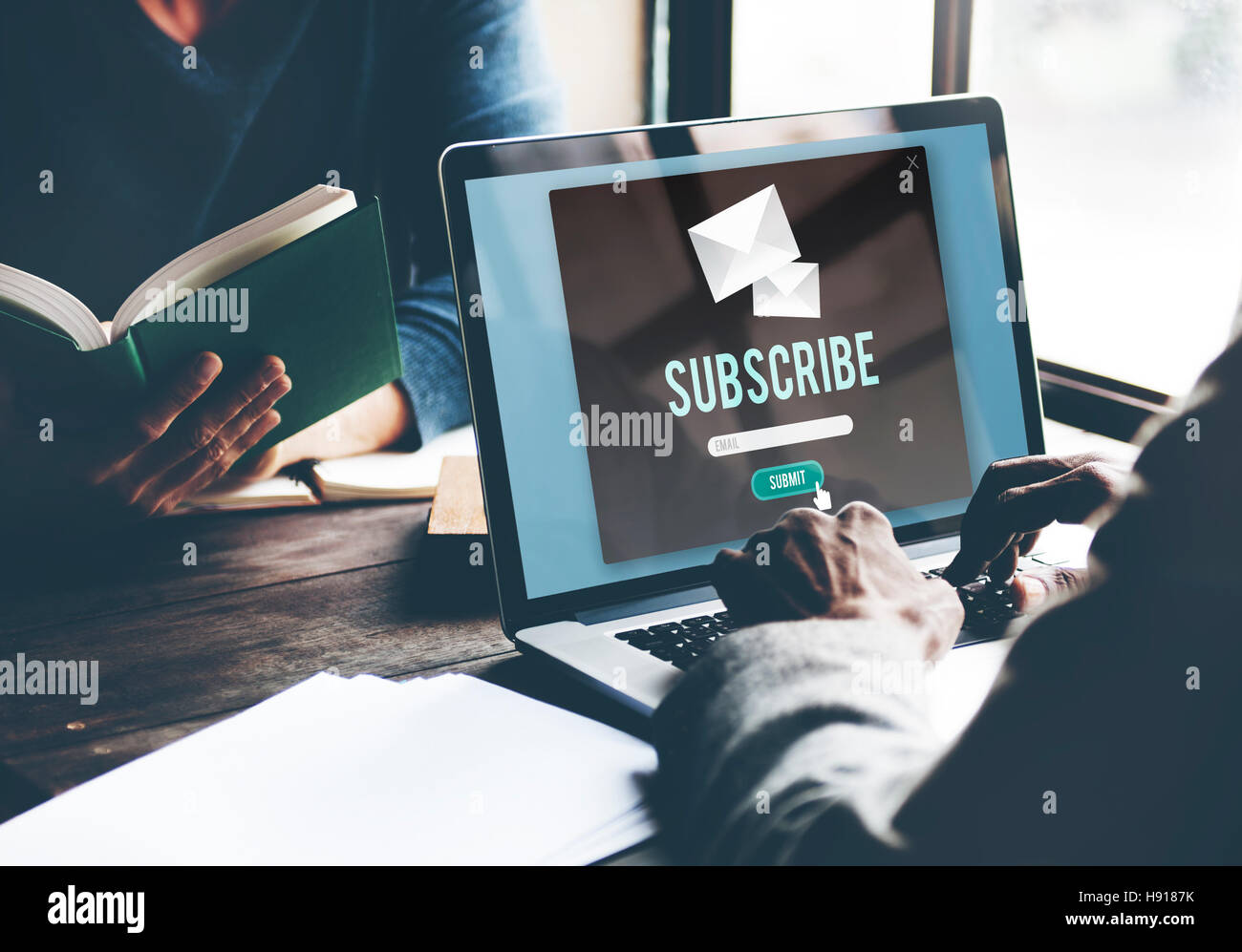 Subscribe Advertising Communication Member Concept Stock Photo - Alamy