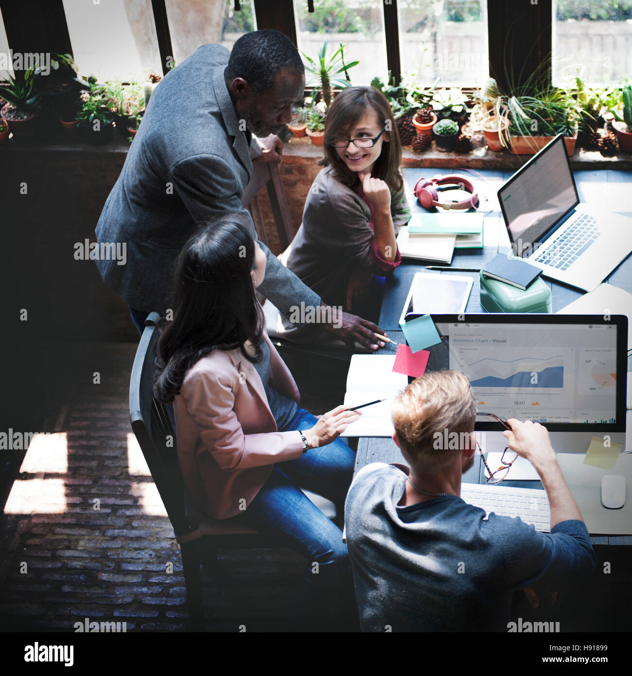 Business Team Meeting Discussion Ideas Concept Stock Photo - Alamy
