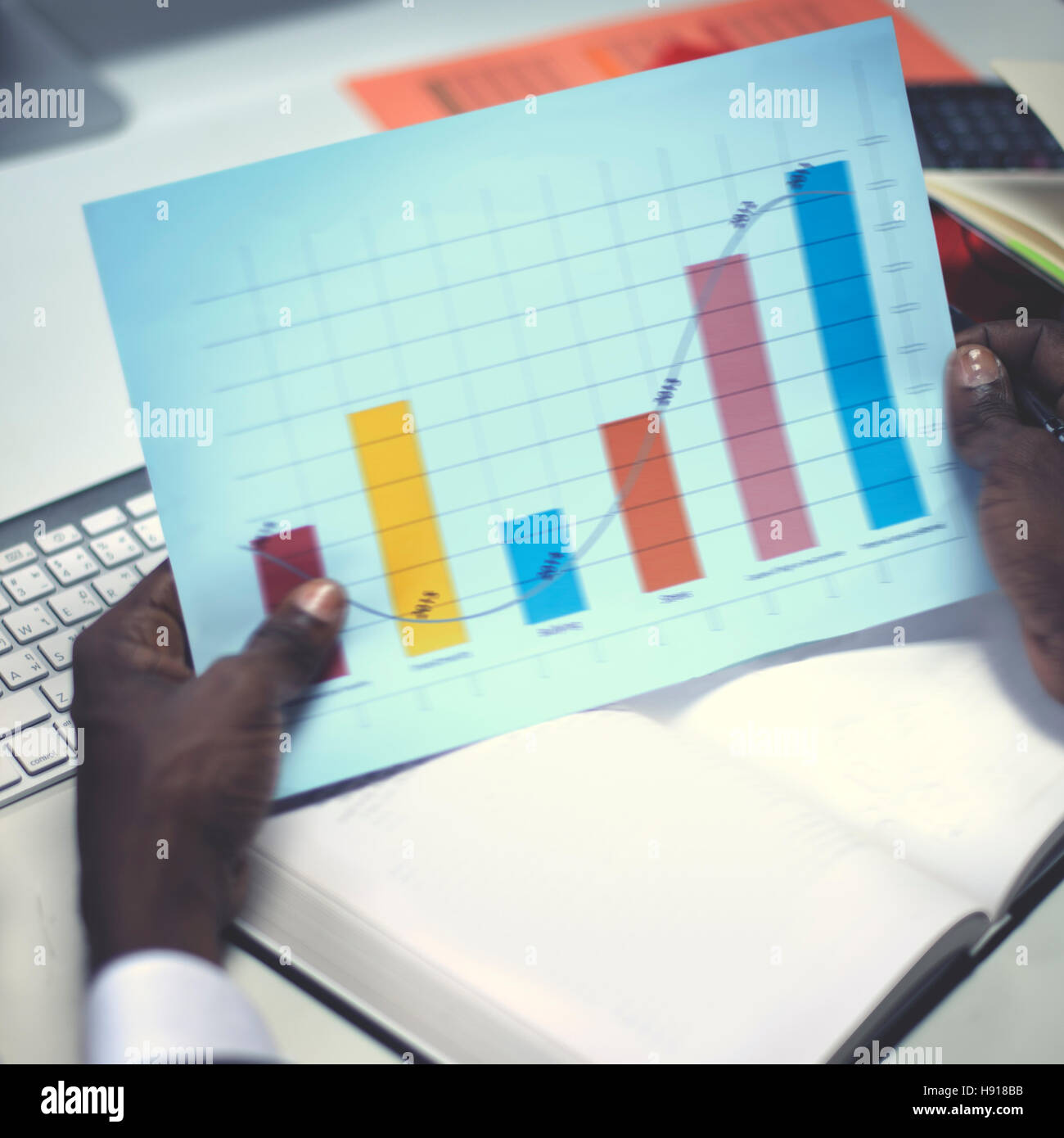 Business Financial Bar Graph Corporate Concept Stock Photo - Alamy