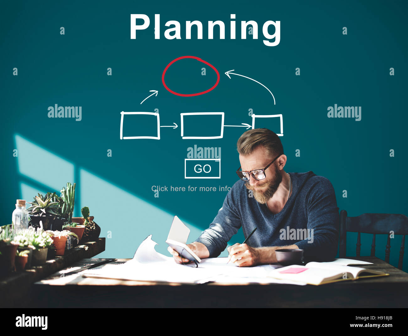 Planning Organization Chart Homepage Concept Stock Photo - Alamy