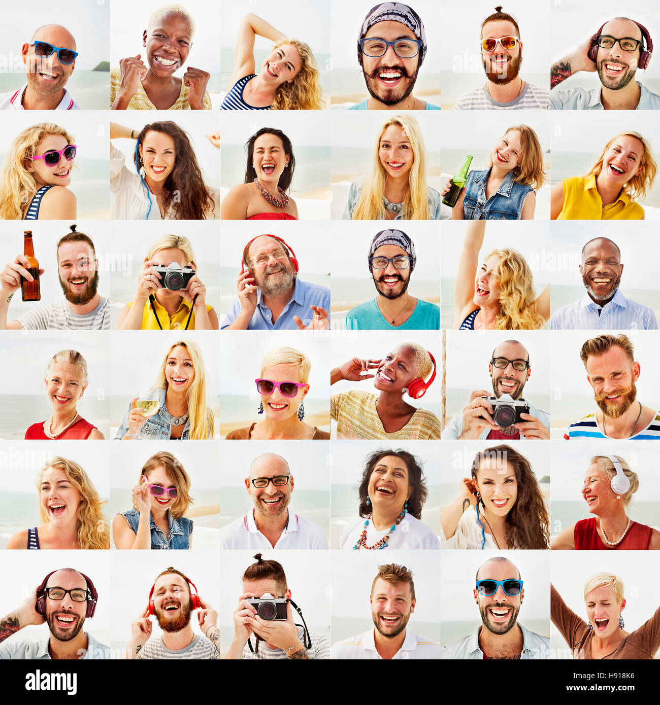 People Set of Faces Diversity Human Face Concept Stock Photo - Alamy
