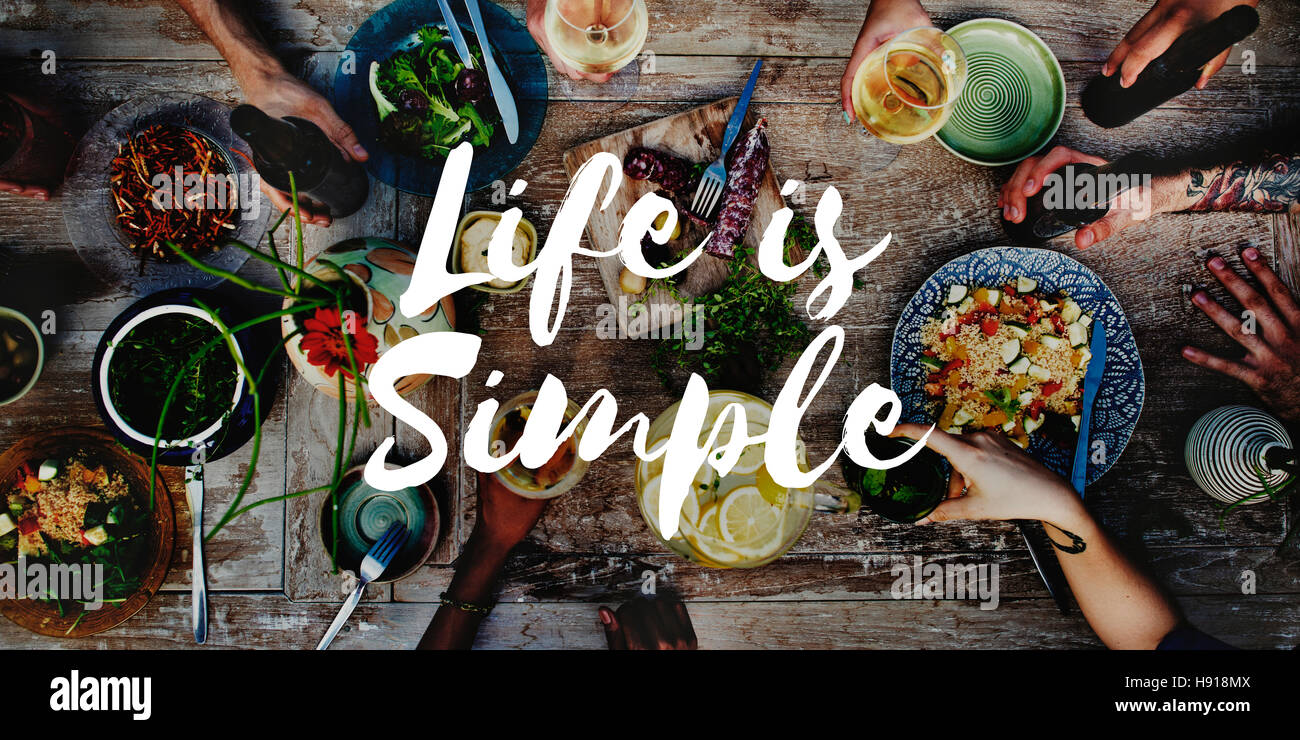 Life is Simple Being Enjoy Mind Relax Balance Concept Stock Photo - Alamy