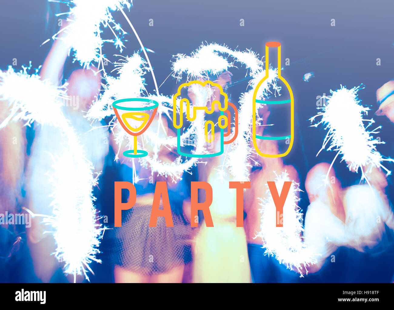 Party Night Life Fun Enjoy Concept Stock Photo - Alamy