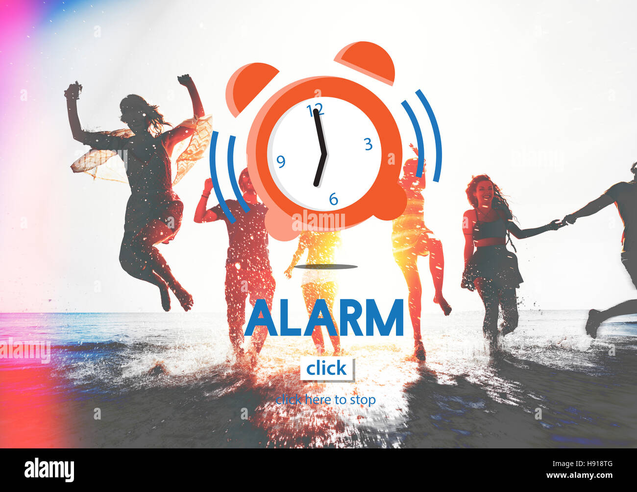Alarm Clock Wake Up Morning Concept Stock Photo - Alamy
