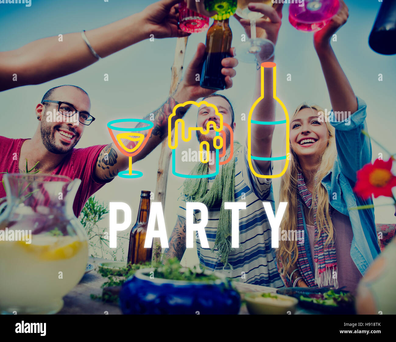 Party Night Life Fun Enjoy Concept Stock Photo - Alamy