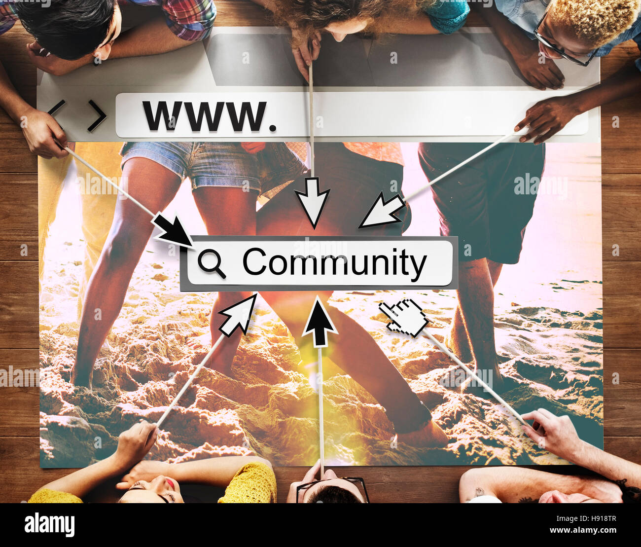 Community Group Website Web Page Online Technology Concept Stock Photo ...