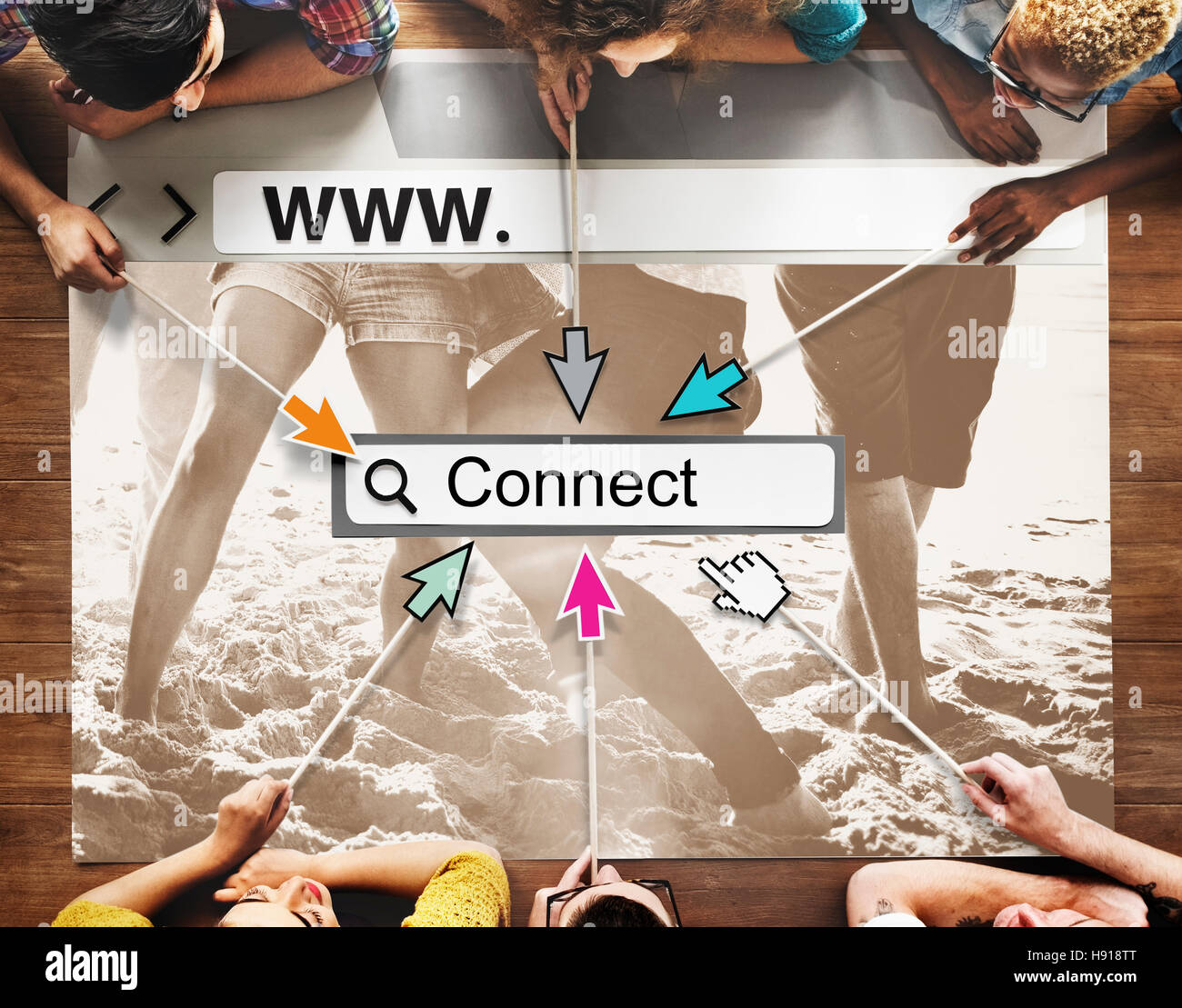 Connect Link Network Online Website Technology UI Concept Stock Photo ...