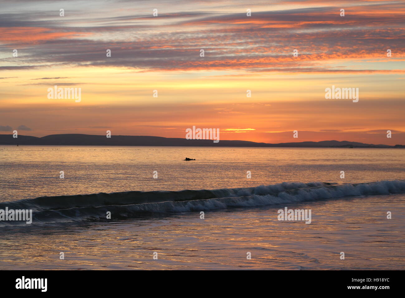 Southbourne beach in Bournemouth, Dorset, England, UK. The dramatic ...