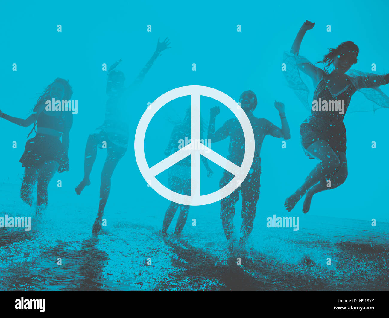 Peaceful Liberty Protest Symbol Gradient Concept Stock Photo - Alamy