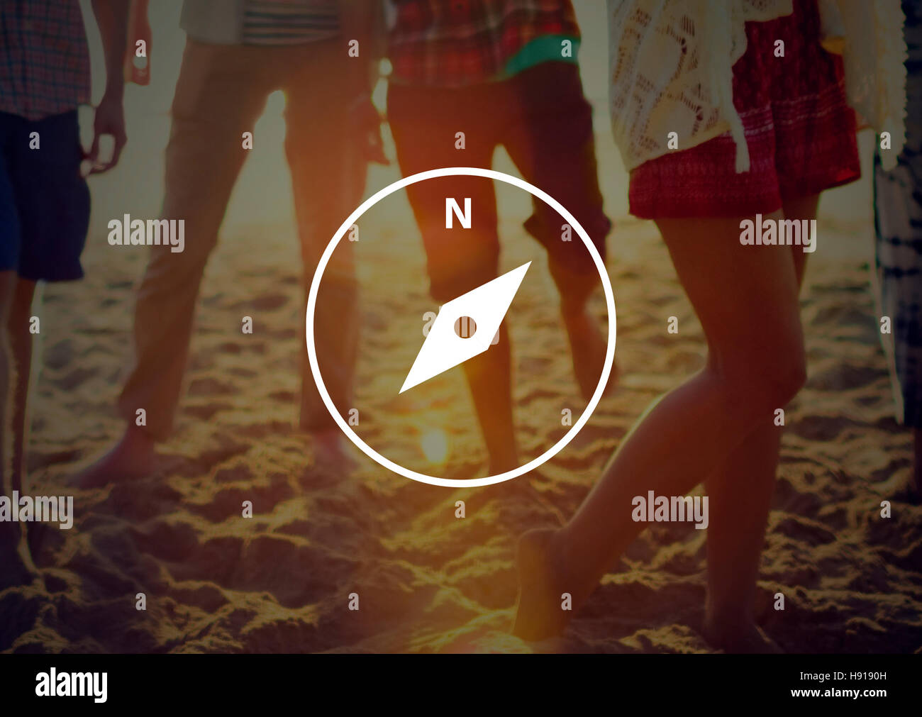 Compass Navigation Guidance Journey Gps Concept Stock Photo - Alamy