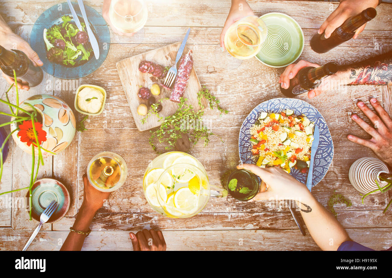 Food Beverage Party Meal Drink Concept Stock Photo - Alamy