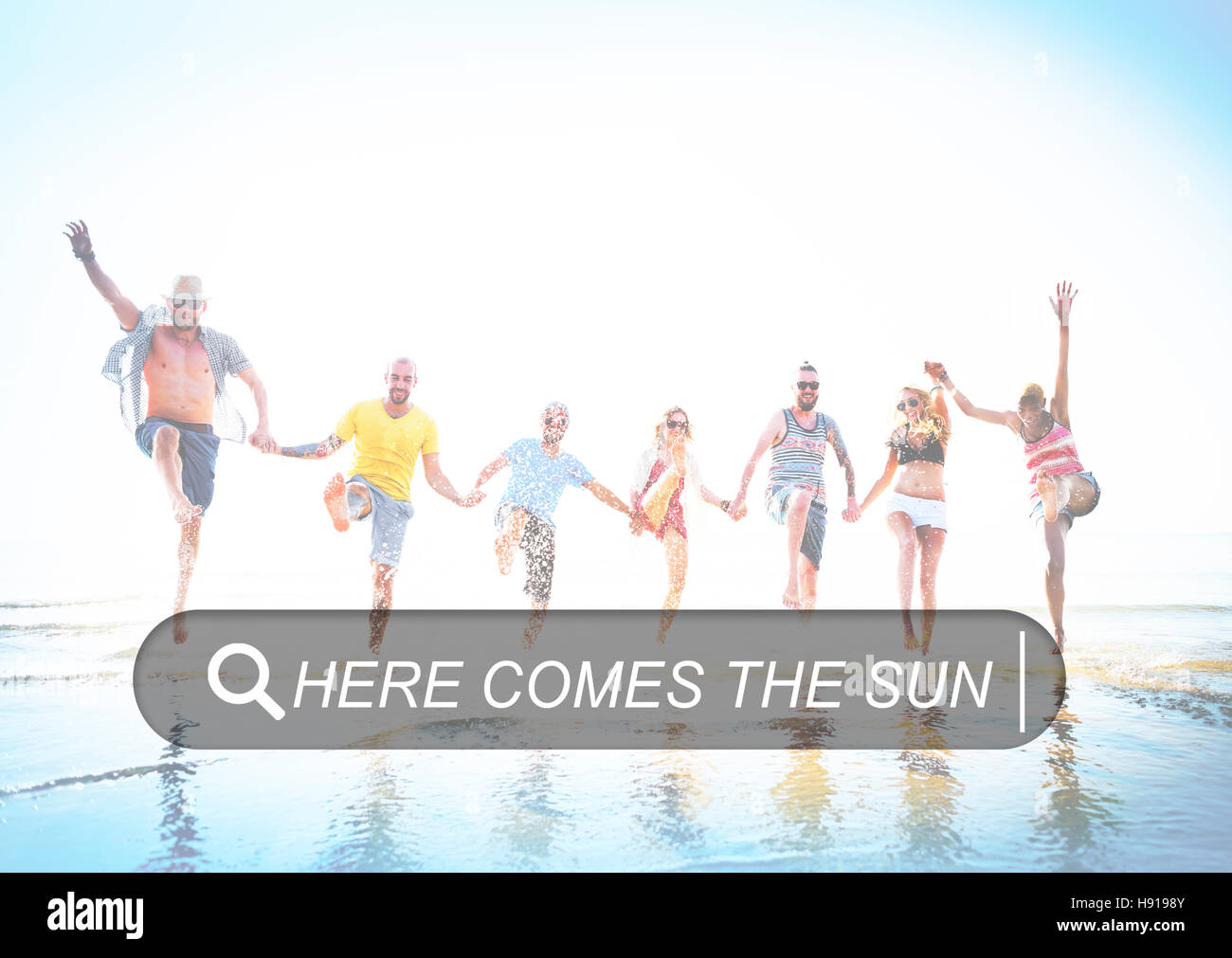 Here Comes The Sun Freedom Happiness Join Concept Stock Photo - Alamy