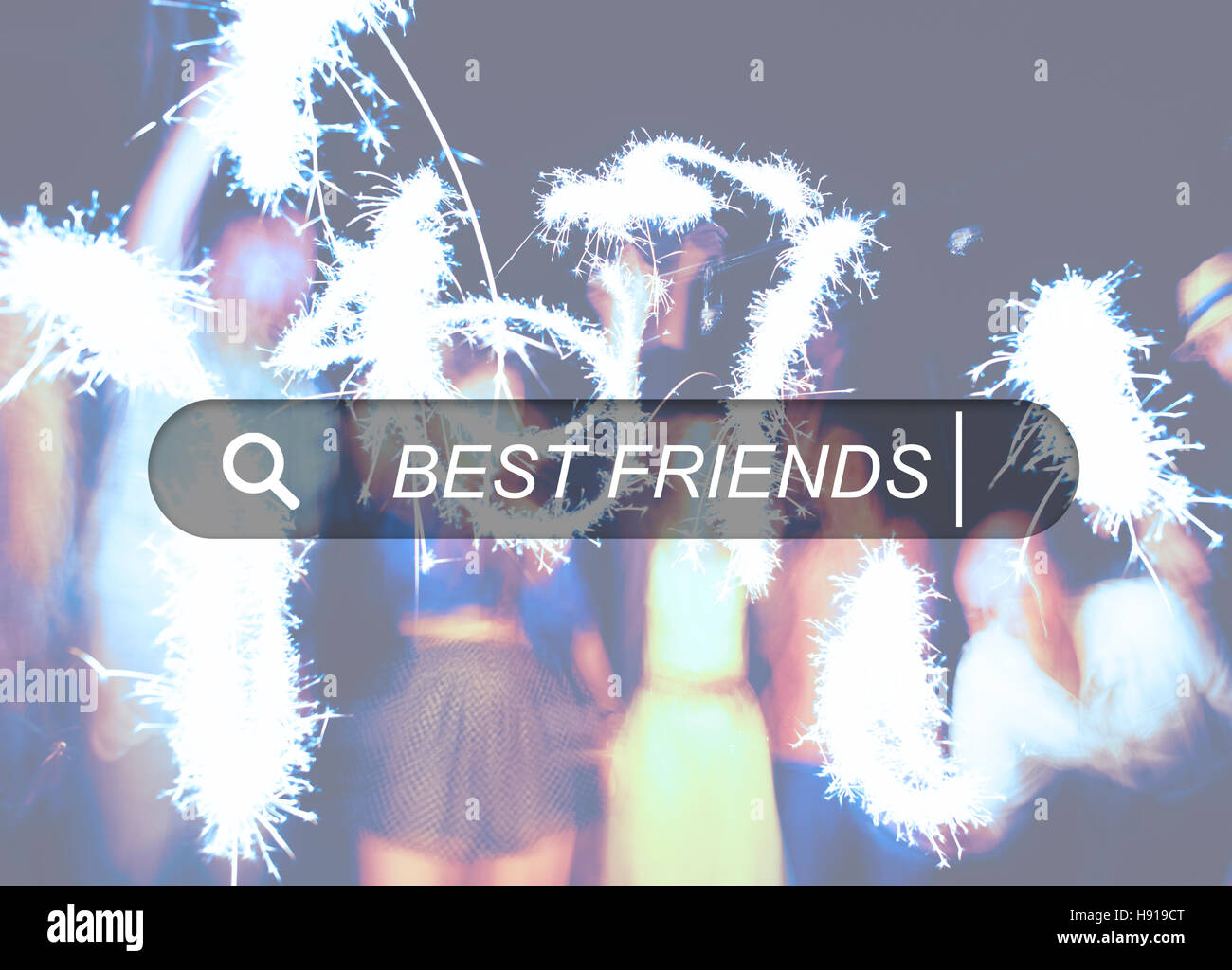 Best Friends Friendship Searching Box Concept Stock Photo - Alamy