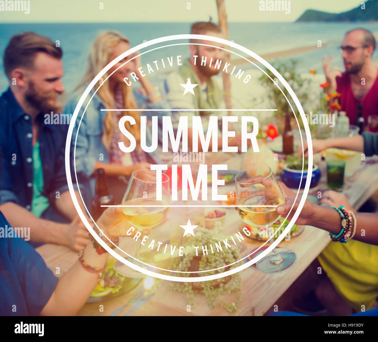 Summer break stamp hi-res stock photography and images - Alamy
