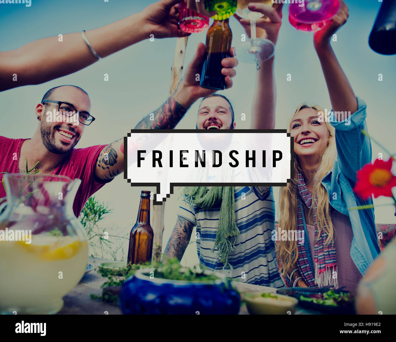 Friendship Friends Partnership Relationship Concept Stock Photo - Alamy