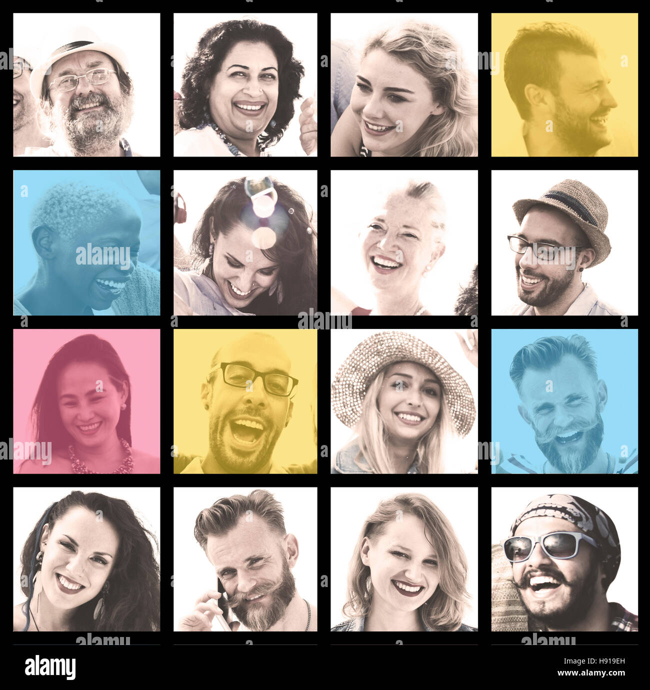 Human face collage hi-res stock photography and images - Alamy