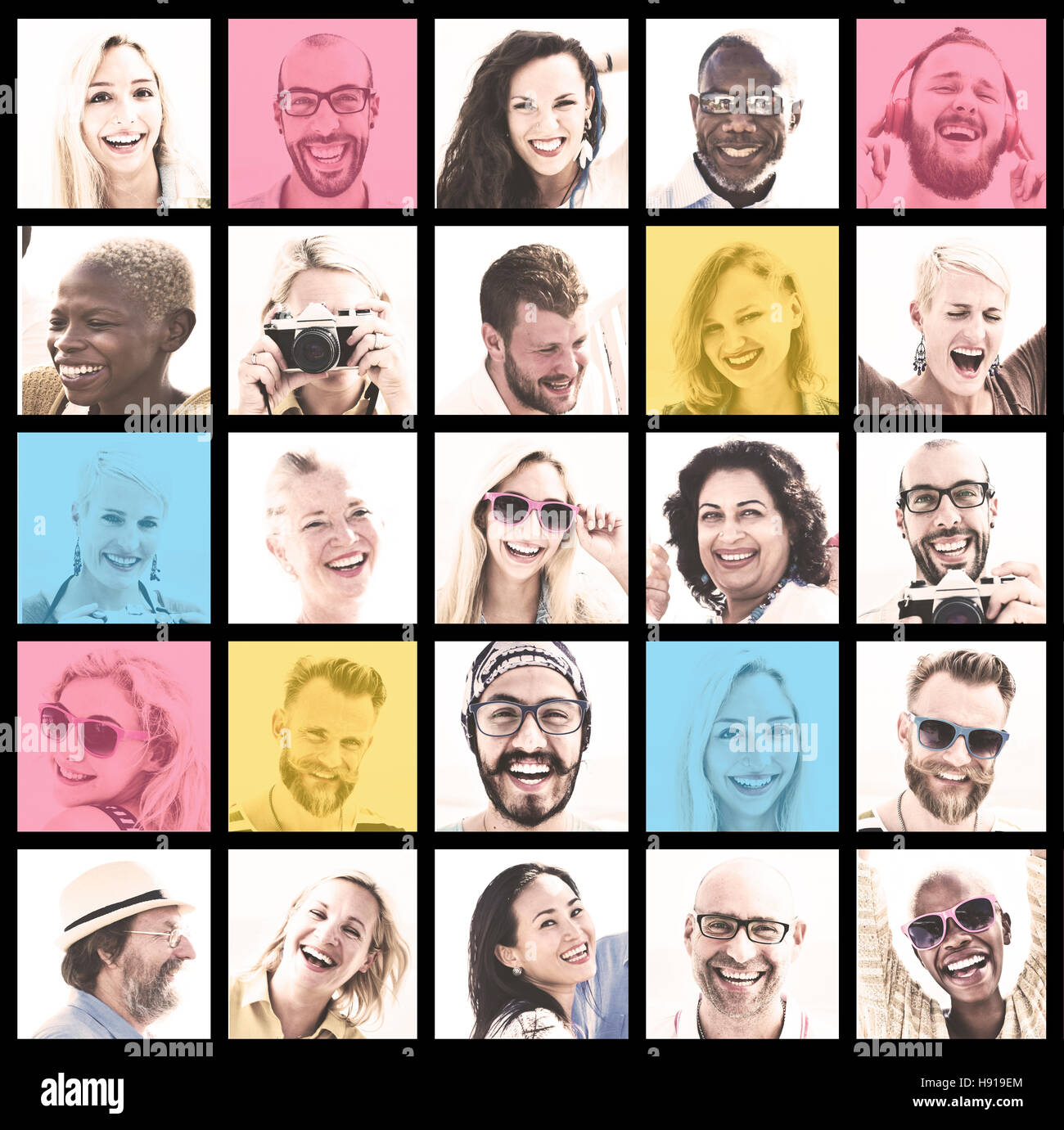 People Set of Faces Diversity Human Face Concept Stock Photo - Alamy