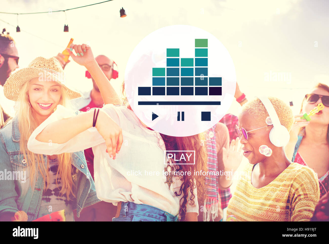 Music Player Media Audio Play Concept Stock Photo - Alamy