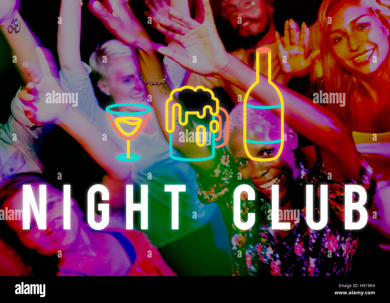 Party Night Life Fun Enjoy Concept Stock Photo - Alamy