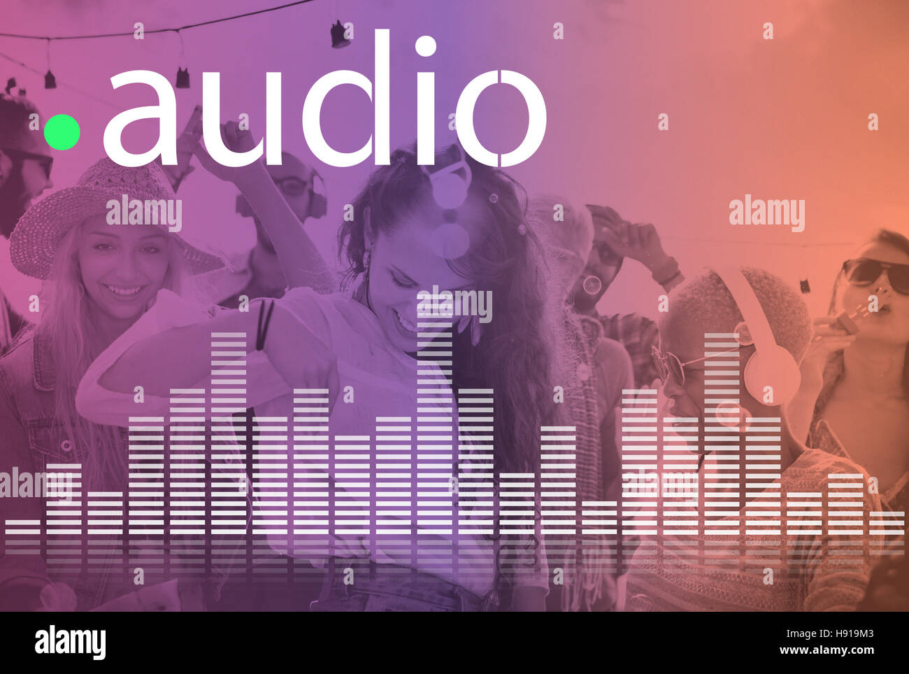 Audio Digital Equalizer Music Tunes Sound Wave Graphic Concept Stock ...