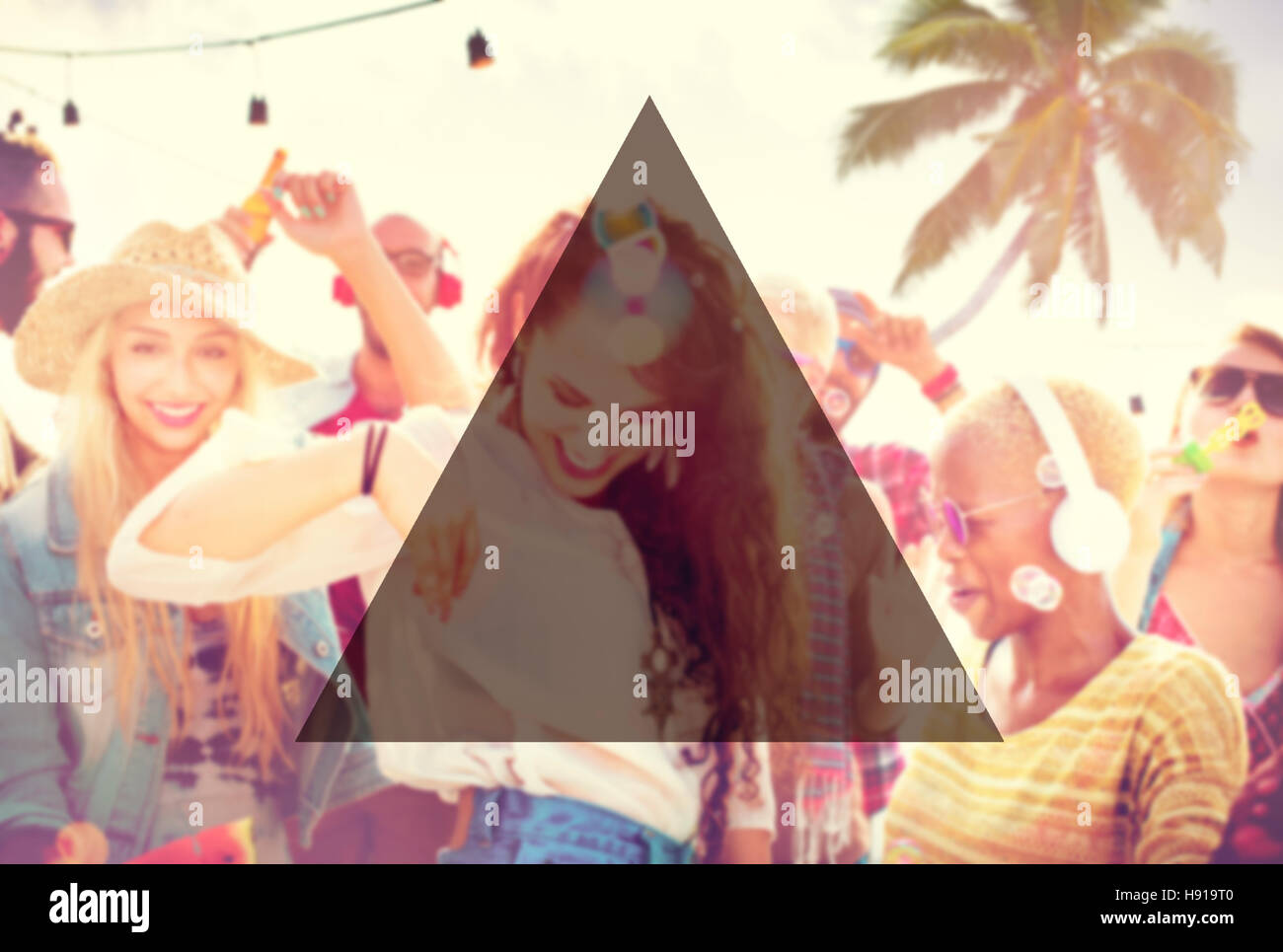 Summer Togetherness Friendship Triangle Copy Space Concept Stock Photo ...