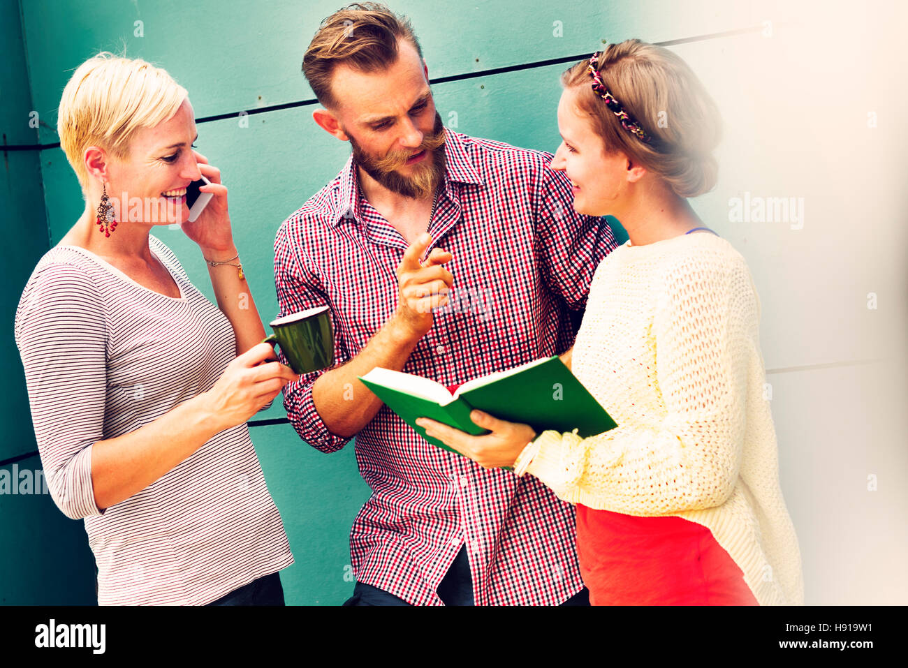 Group People Chatting Interaction Socializing Concept Stock Photo - Alamy