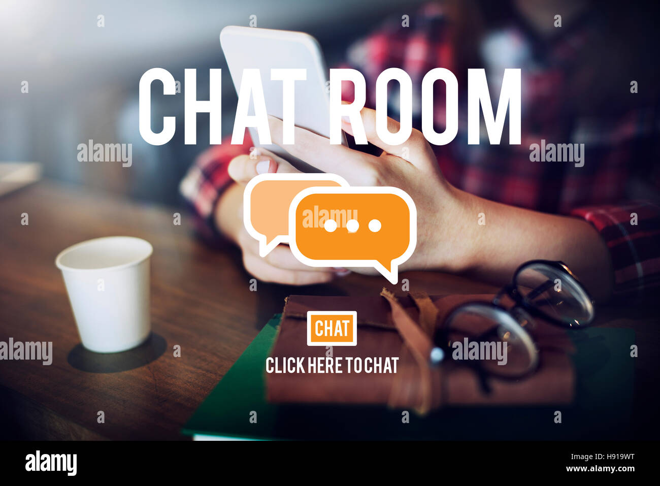 Chat Room Online Messaging Communication Connection Technology Concept ...