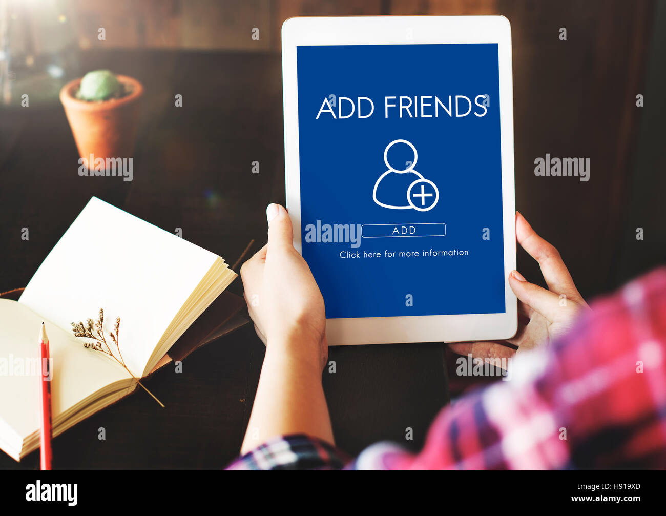 Add Friends Social Media Graphic Concept Stock Photo - Alamy