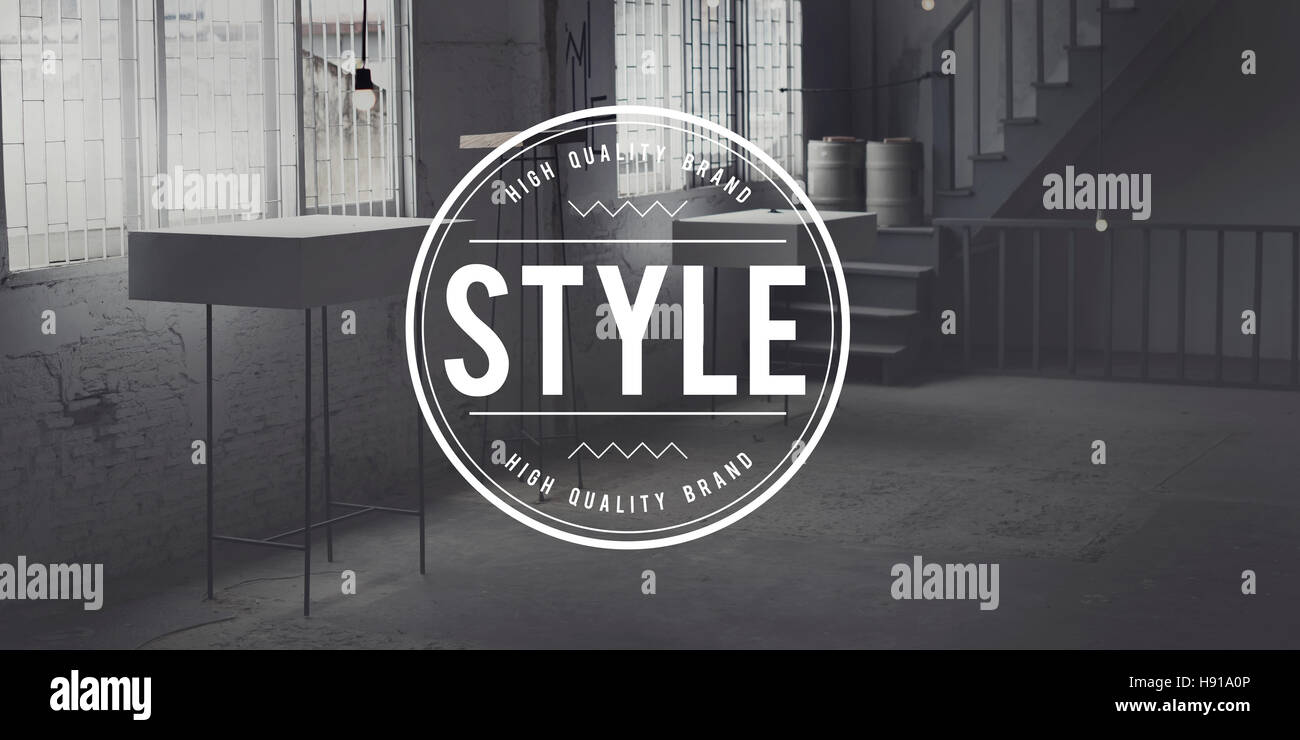 Style Character Chic Fashionista Hipster Design Concept Stock Photo - Alamy