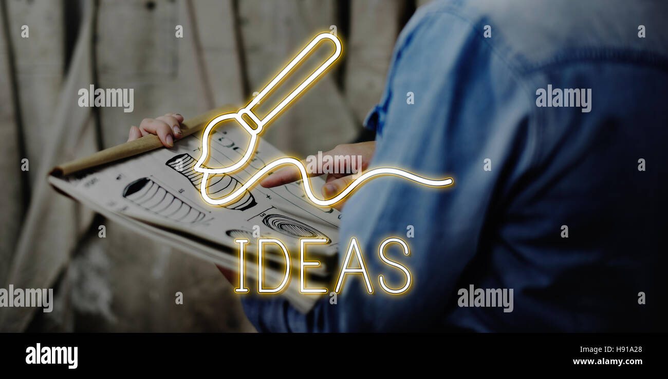 Art Brush Painting Creativity Imagination Skills Concept Stock Photo ...