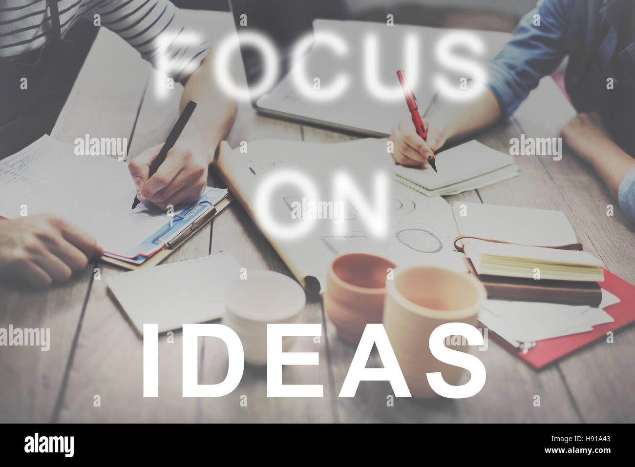 Focus On Ideas Text Concept Stock Photo - Alamy