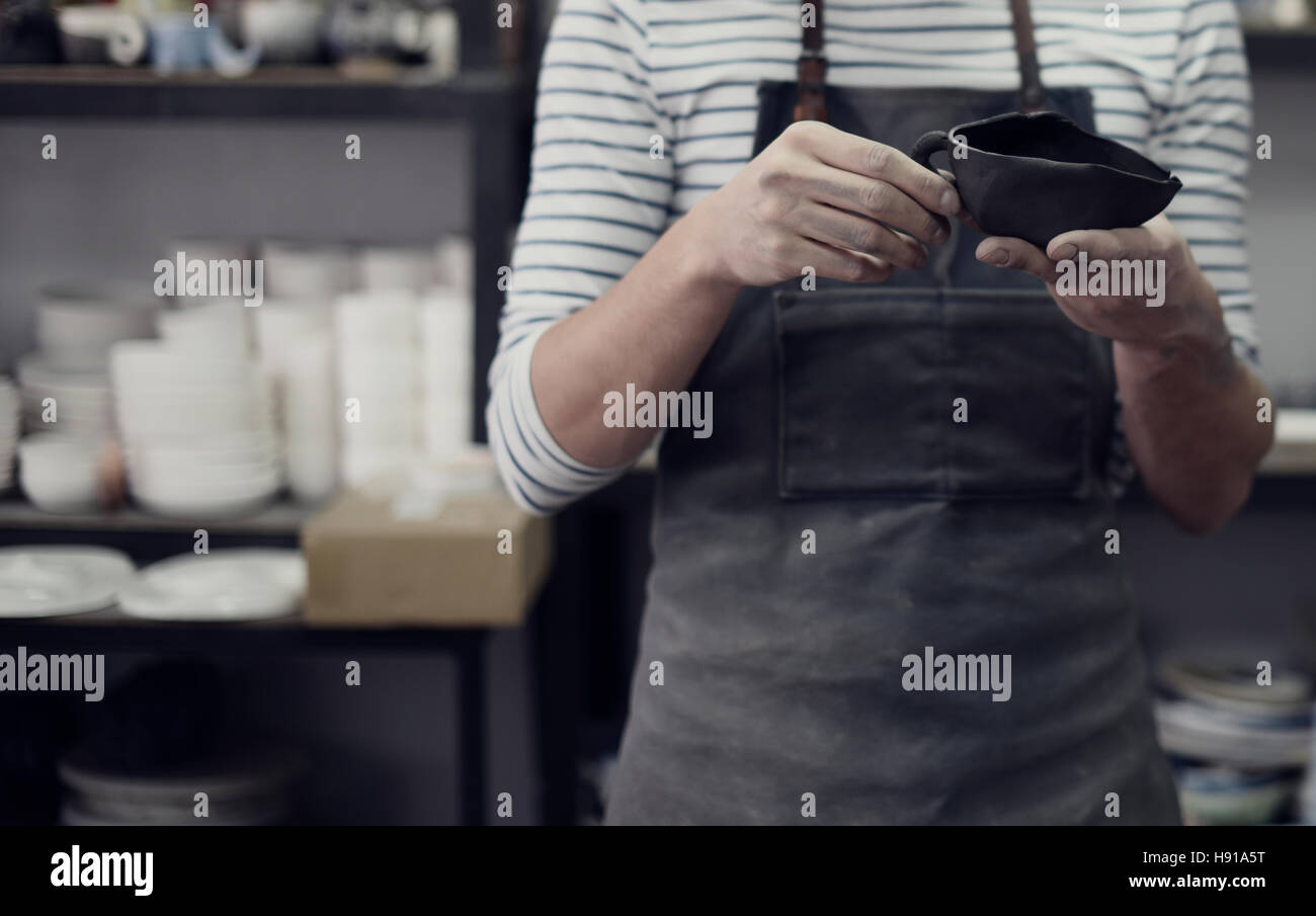 Craftsman Artist Pottery Skill Workshop Concept Stock Photo - Alamy