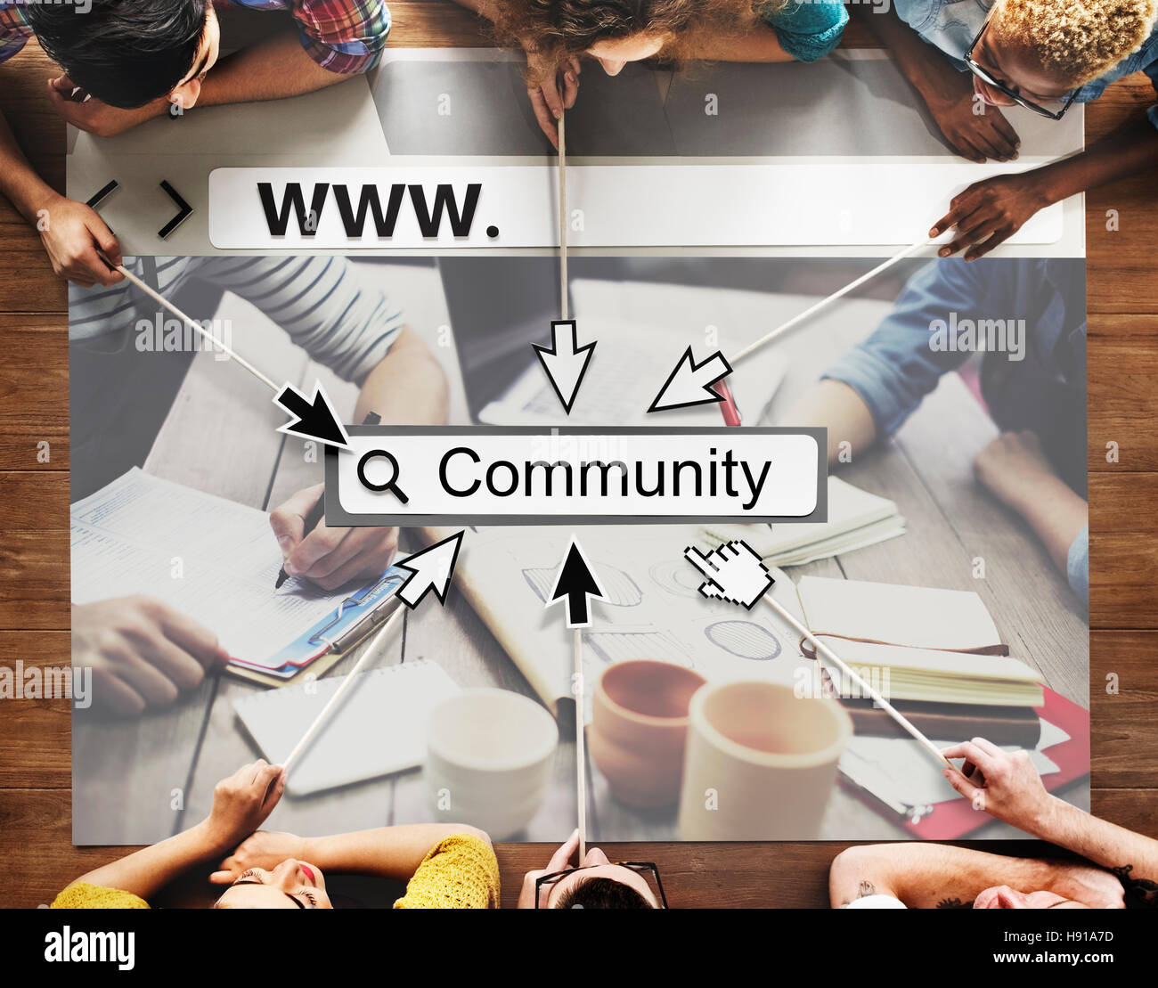 Community Group Website Web Page Online Technology Concept Stock Photo ...