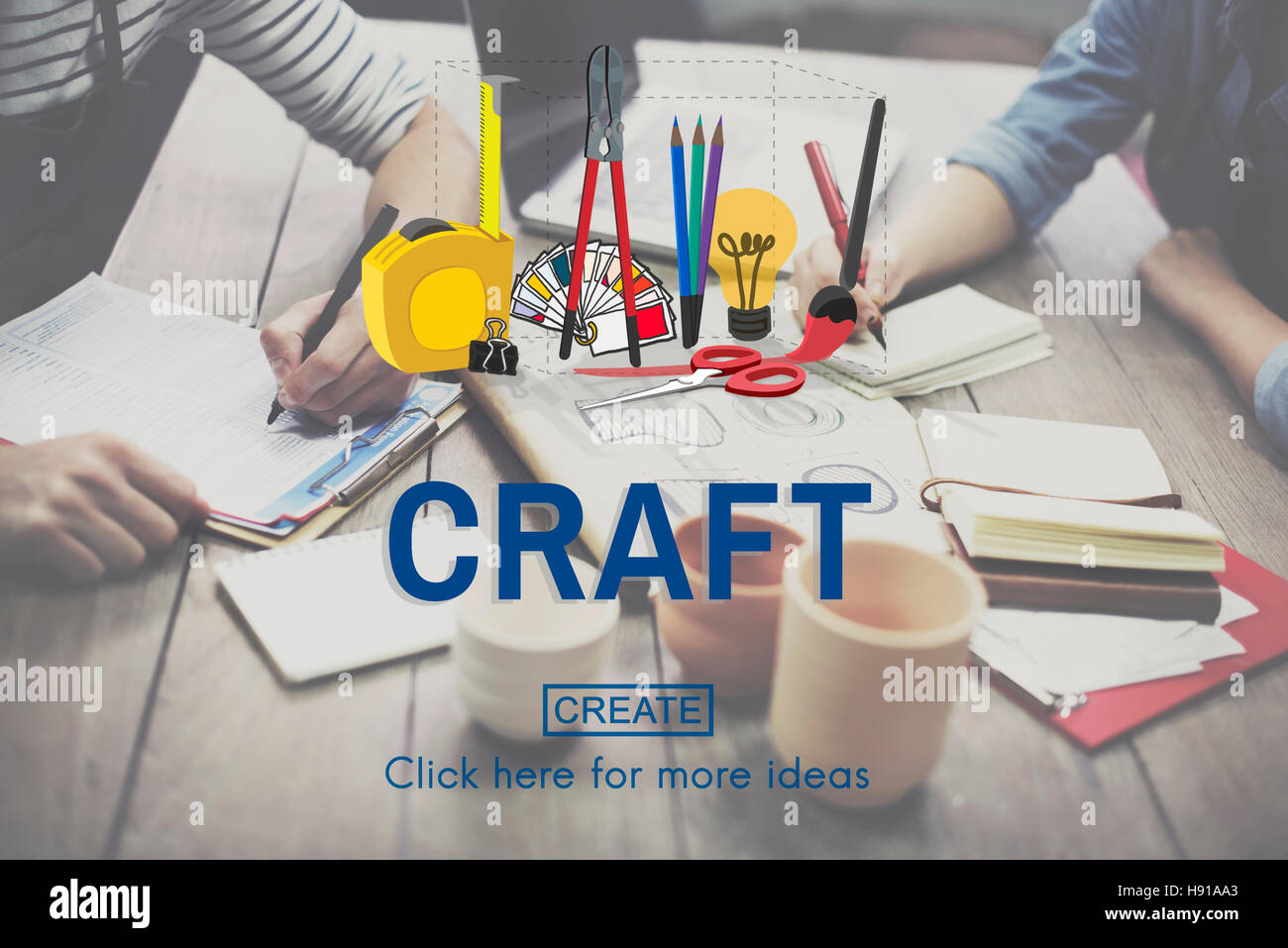Craft Creation Ideas Design Art Concept Stock Photo - Alamy