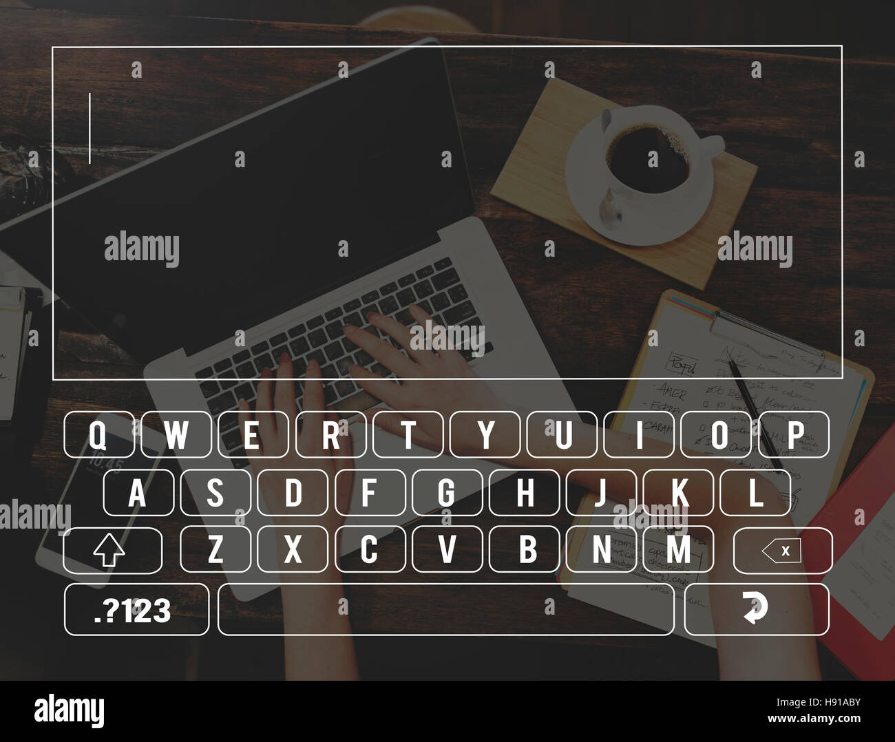 Blank qwerty keyboard hi-res stock photography and images - Alamy