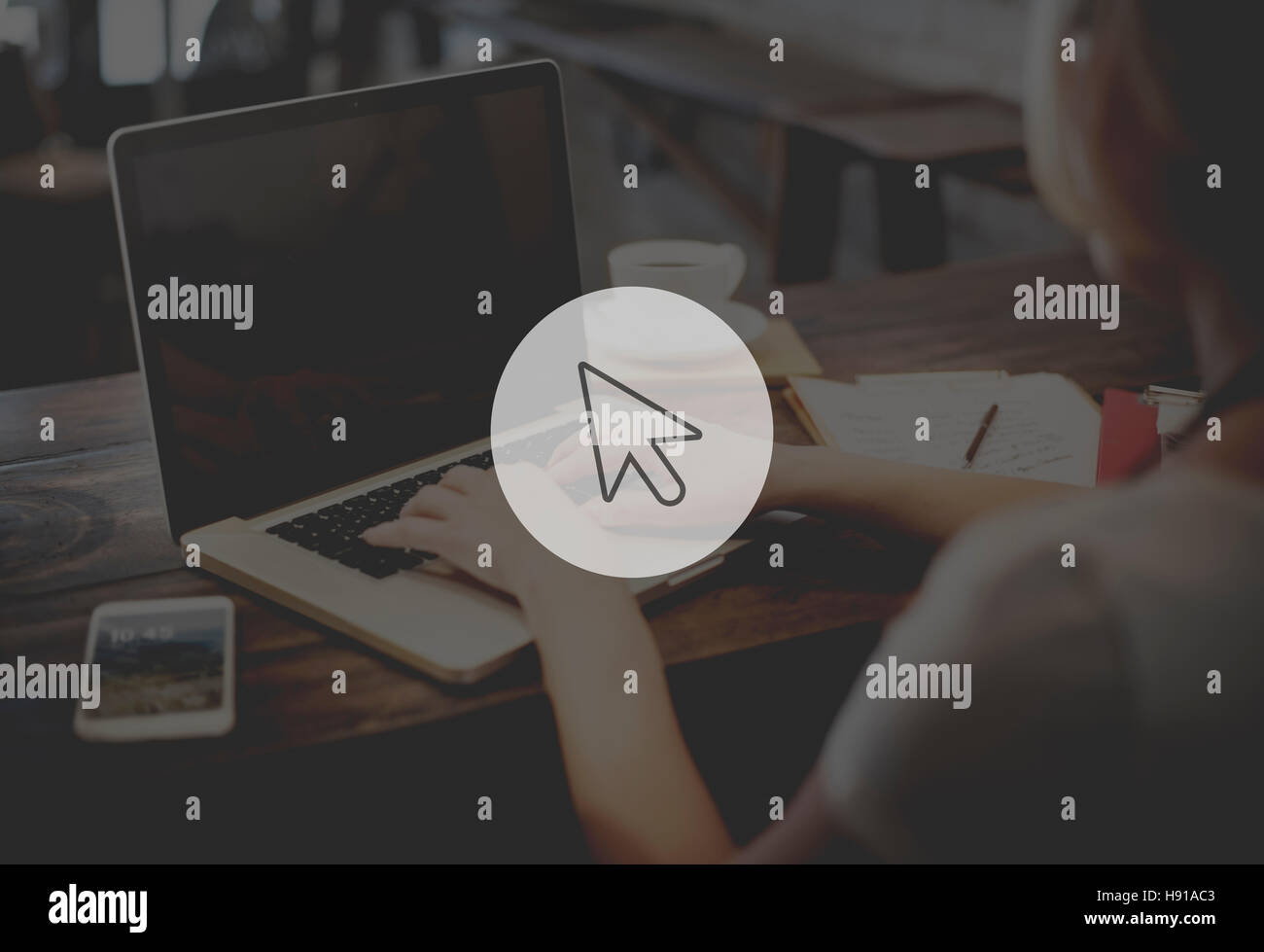 Pointer Selection Cursor Access Connection Networking Concept Stock 3521
