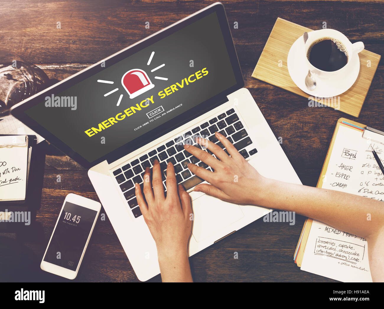 Emergency Services Accidental Crisis Critical Risk Concept Stock Photo ...