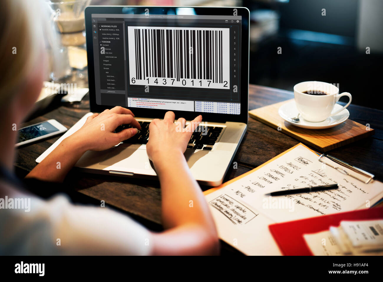 Bar Code Encryption Interface Coding Concept Stock Photo - Alamy