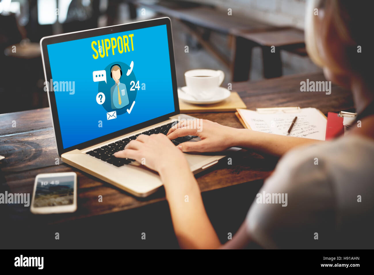 Support Helping Customer Service Advice Concept Stock Photo - Alamy